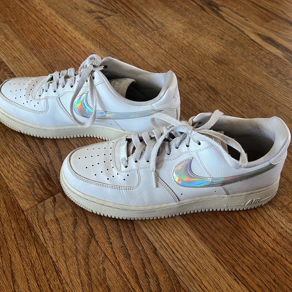Nike | Shoes | Wmn Air Force Iridescent White | Poshmark